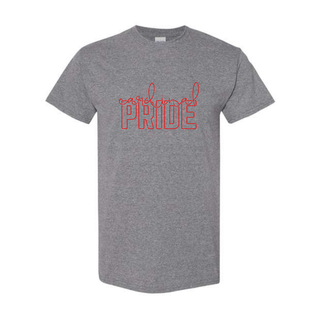 CCA Adult 100% Cotton T-Shirt - Cardinal Pride Logo – WhipStitch Graphix
